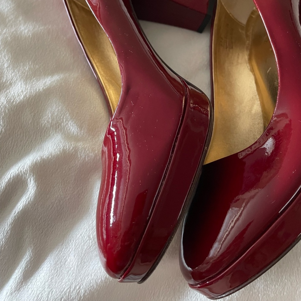 Coach Red Patent Leather Platform Heels - Gem